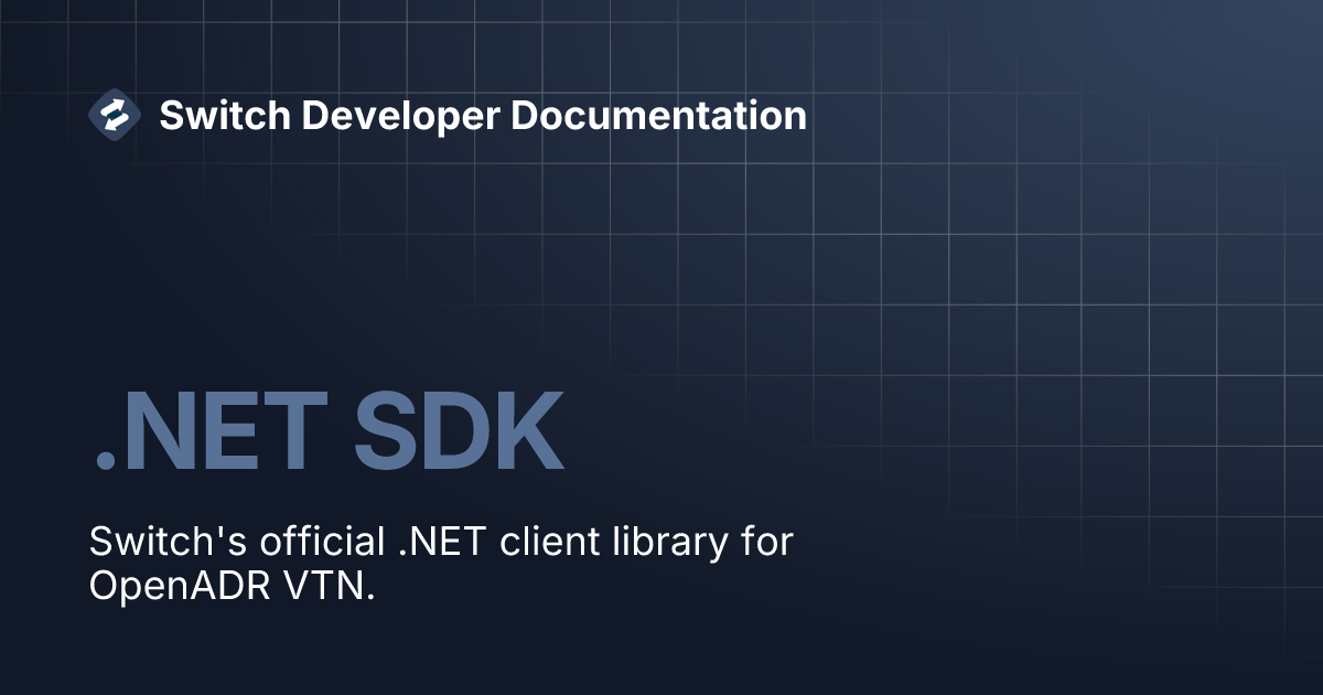 .NET SDK | Switch Developer Documentation